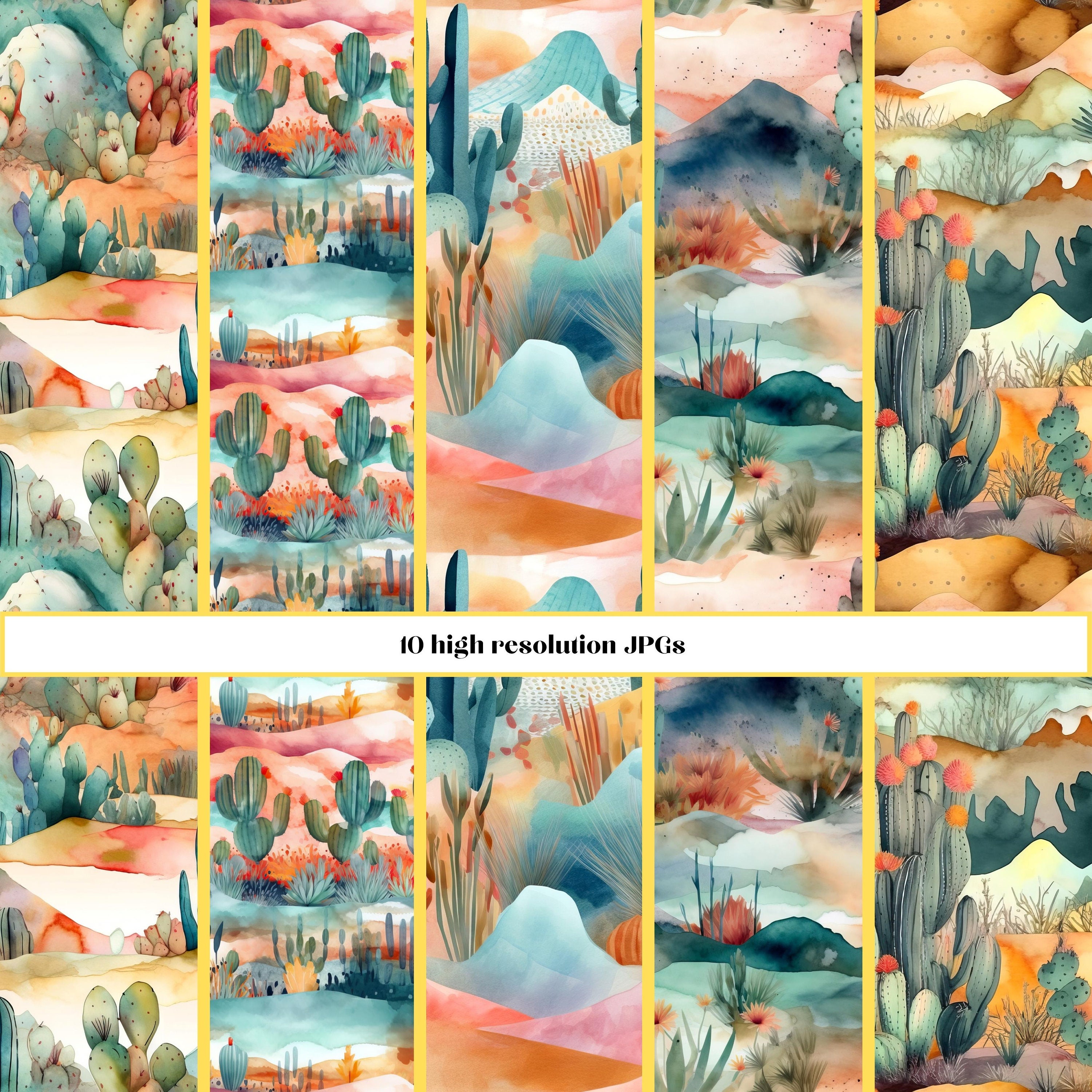 Desert Digital Paper Seamless Desert Pattern Cozy Seamless - Etsy