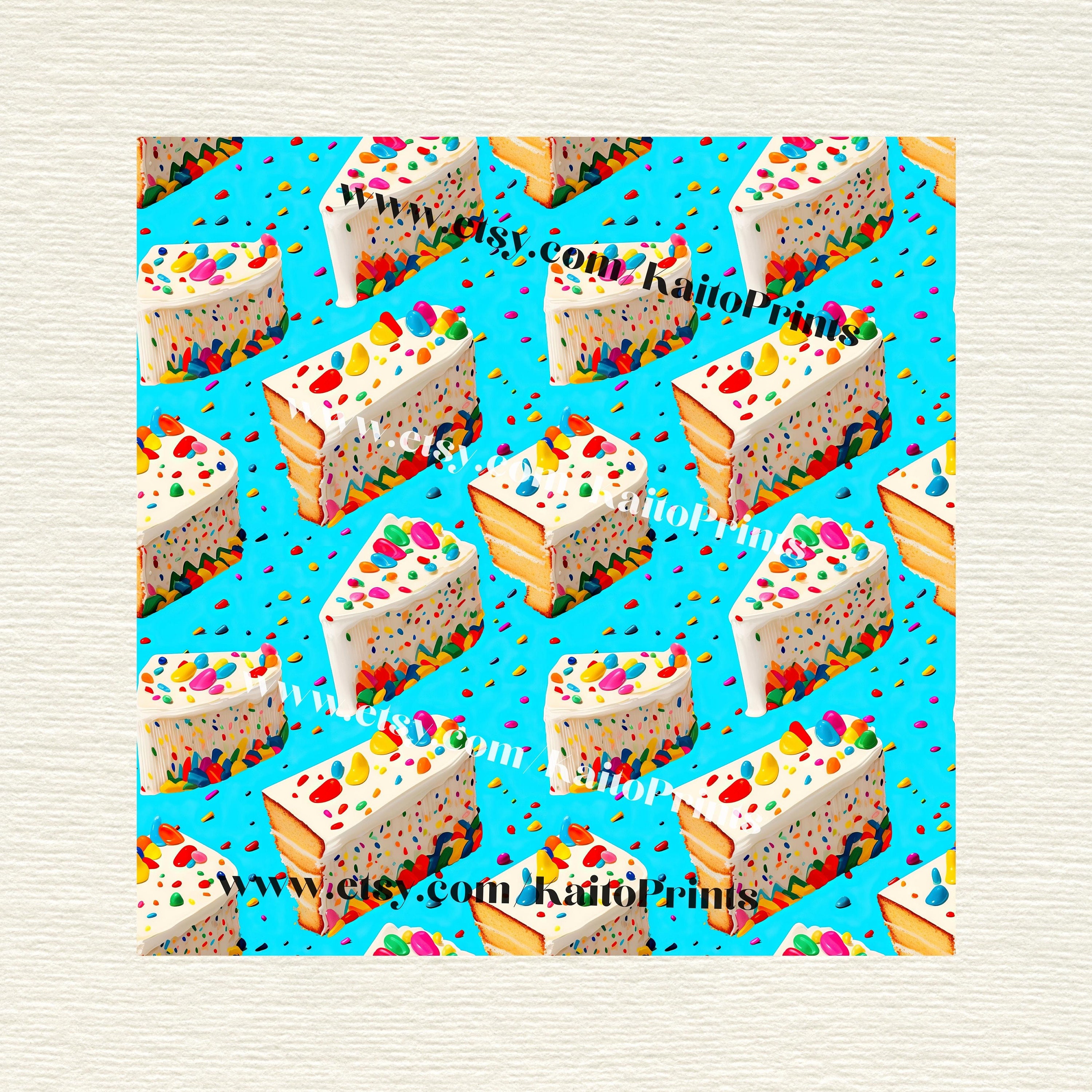 Vivid Birthday Cake Patterns, Seamless Birthday Cake Patterns, Colorful ...