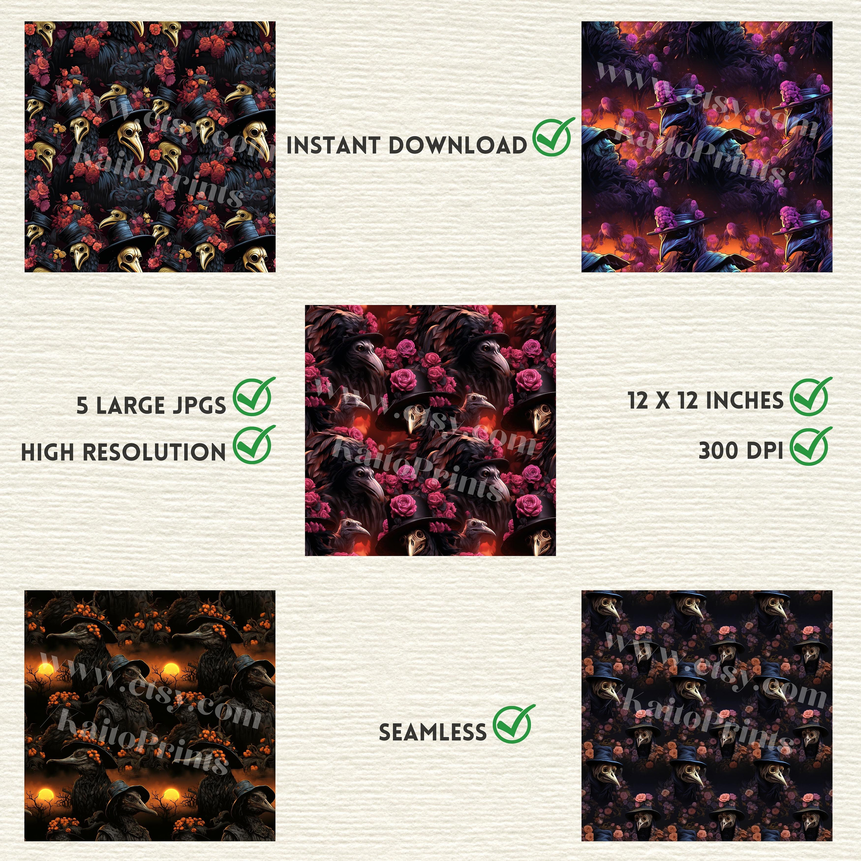 Plague Doctor Patterns, Fun Halloween Zombie Pattern, Scary Doctor ...