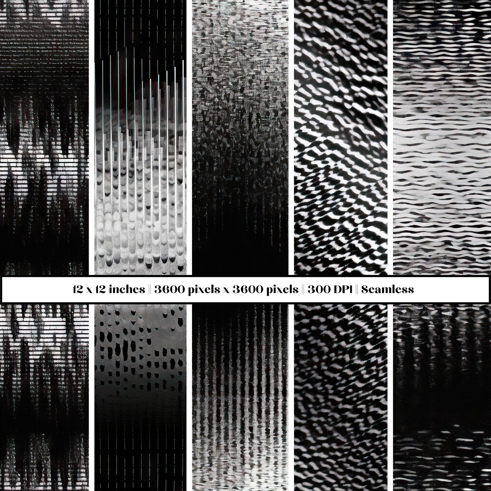 Digital Distortion Digital Paper, Seamless Grunge Patterns, Distortion ...