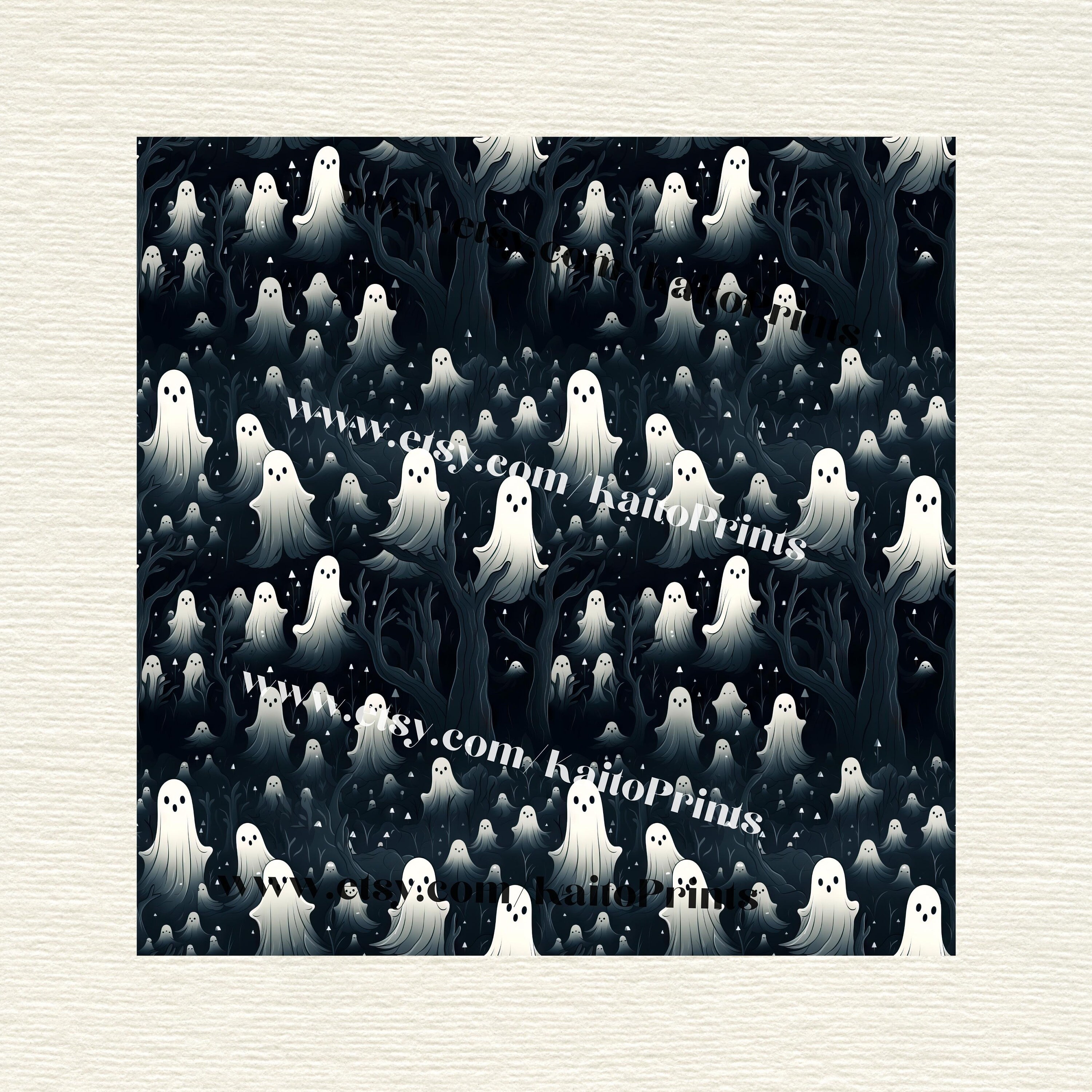 Cute Ghost Patterns Fun Halloween Ghost Pattern Kid's - Etsy