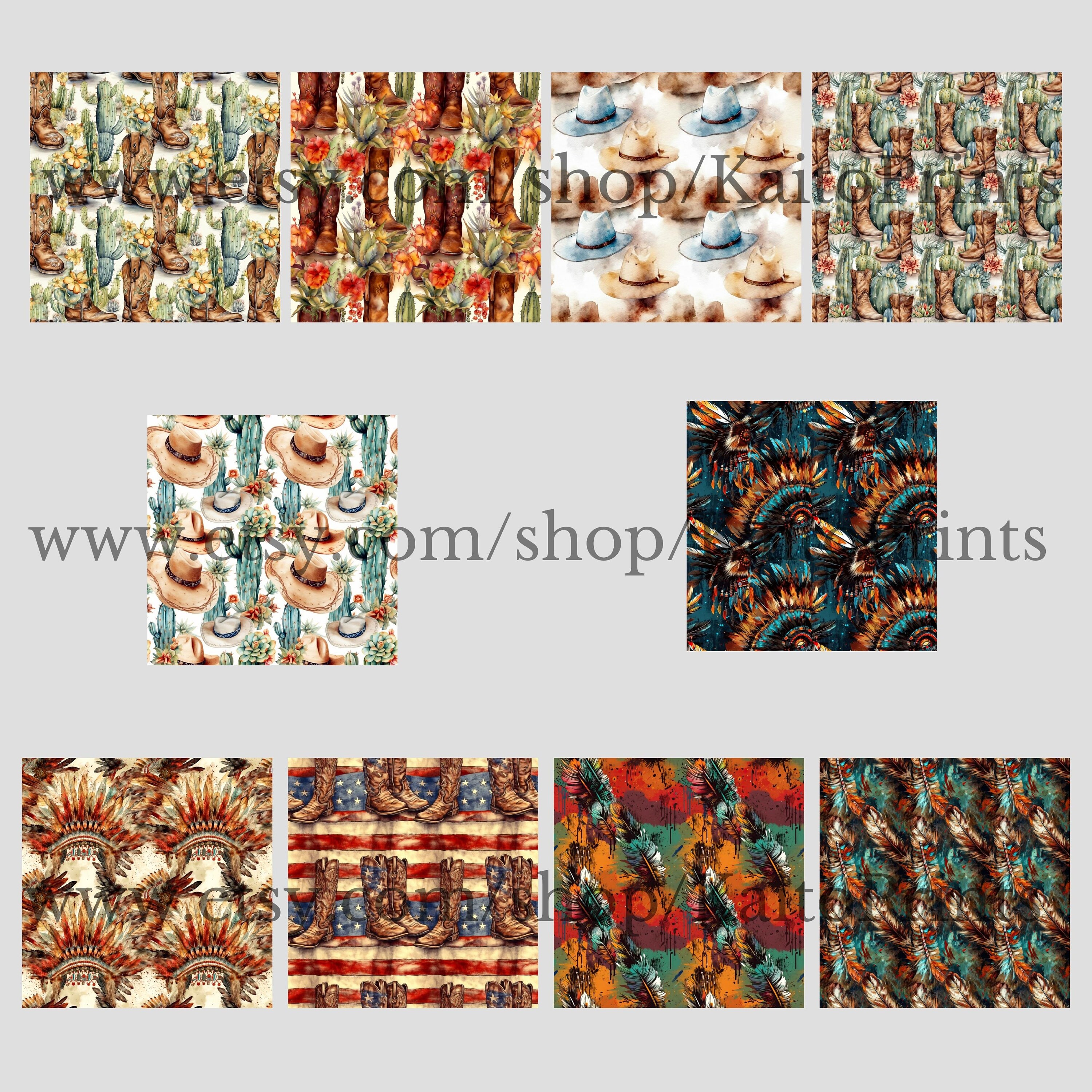 Western Digital Paper, Seamless Western Patterns, Cowboy Seamless ...