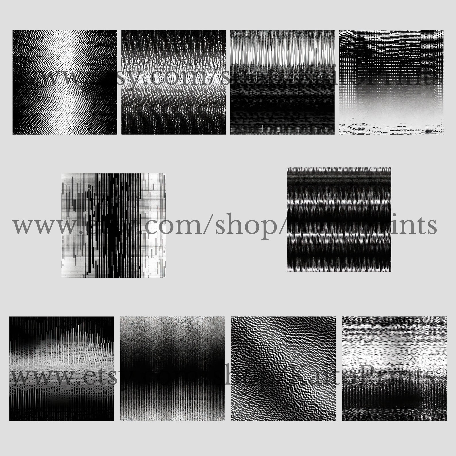 Digital Distortion Digital Paper, Seamless Grunge Patterns, Distortion ...