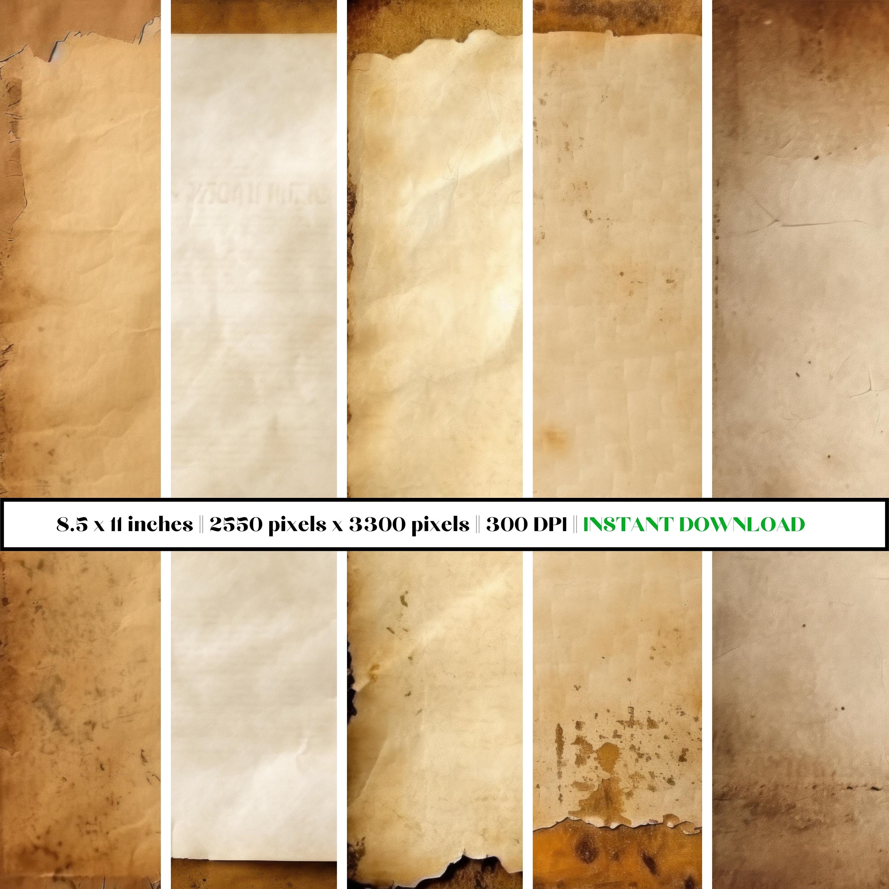 Old Paper Junk Journal Pack, Shabby Journal Sheet, Printable Junk ...