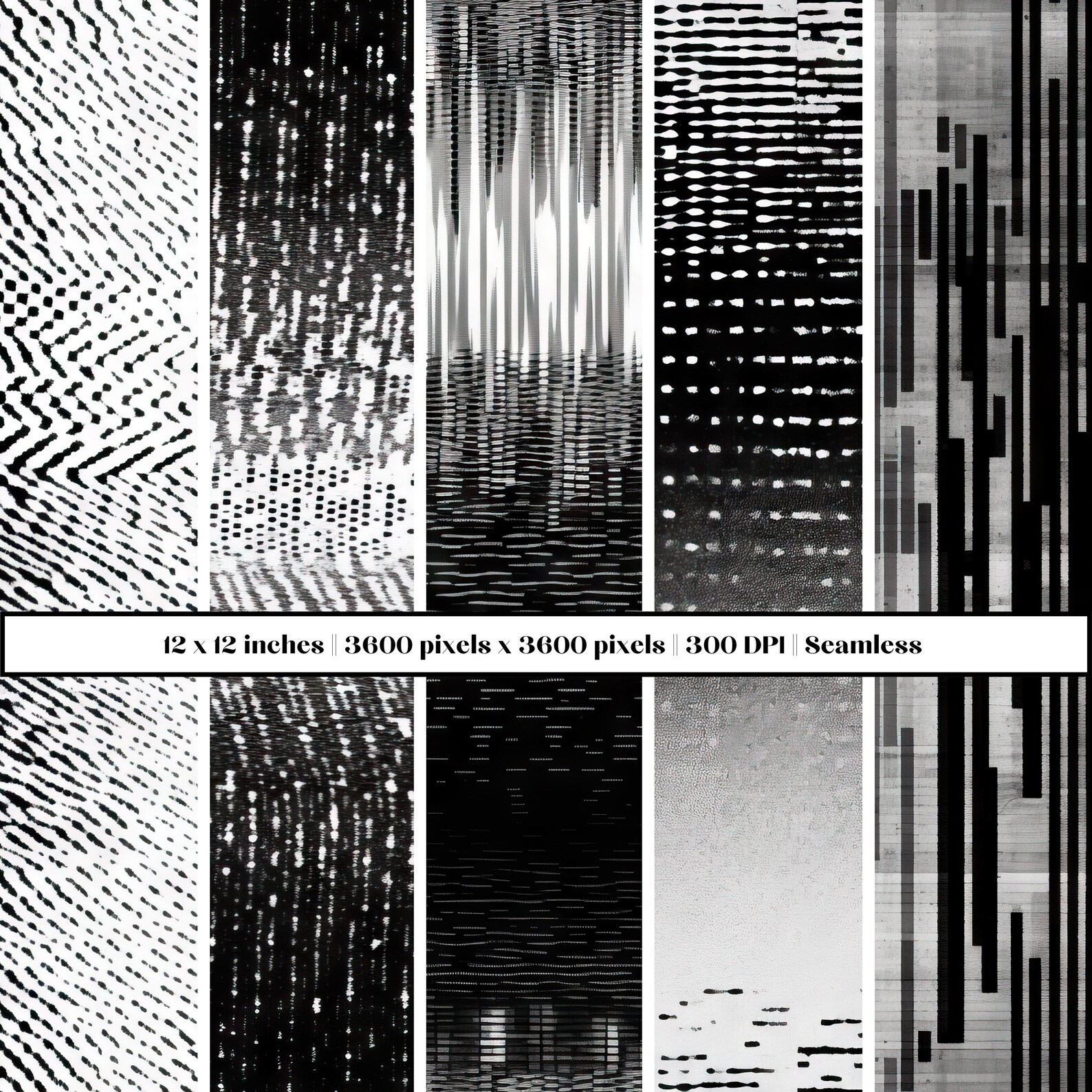 Digital Distortion Digital Paper, Seamless Grunge Patterns, Distortion ...