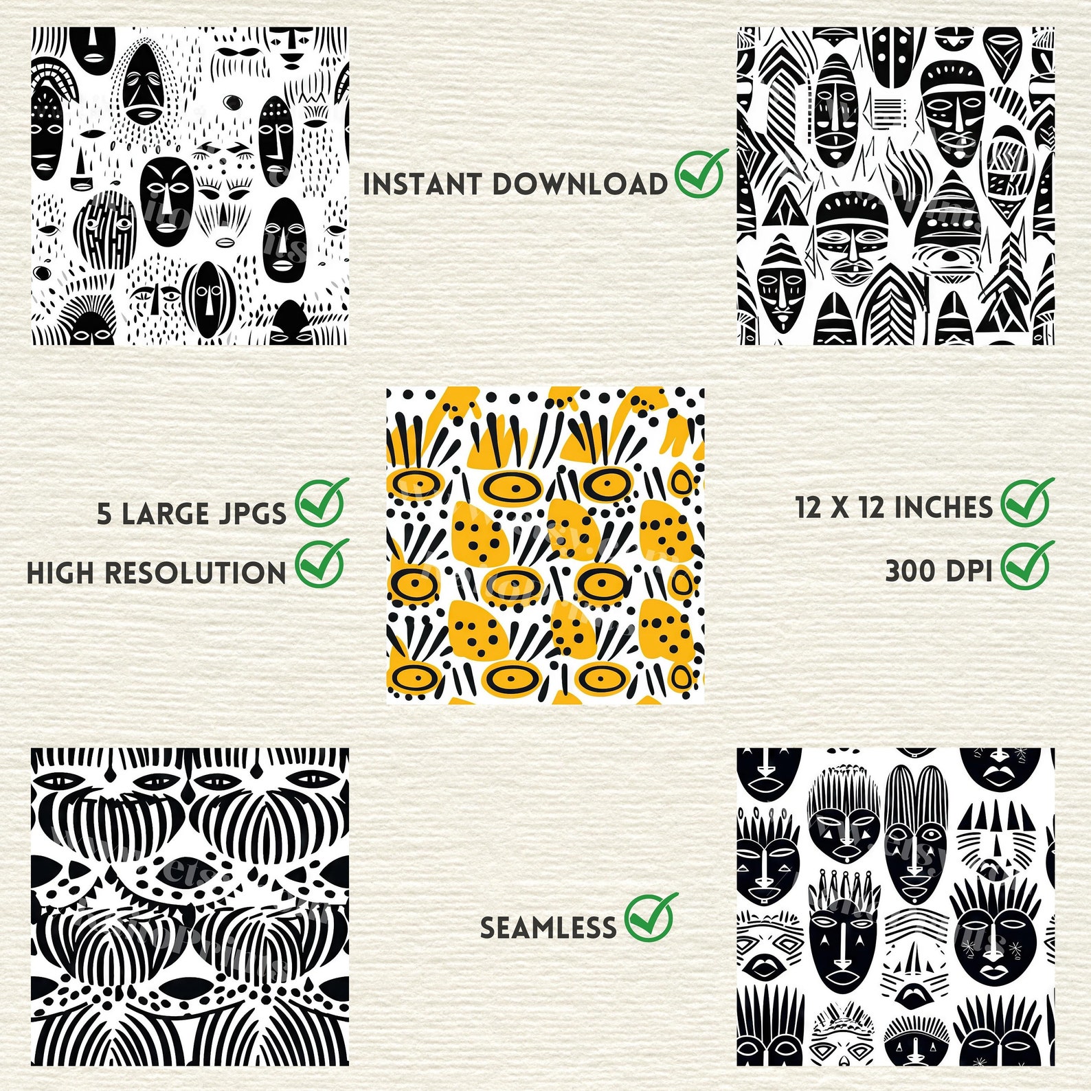 African Masks Pattern, Abstract African Patterns, African Tribal ...