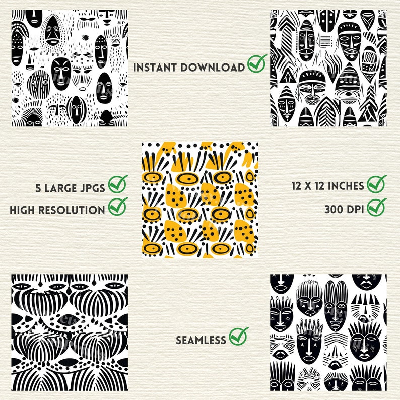 African Masks Pattern, Abstract African Patterns, African Tribal ...