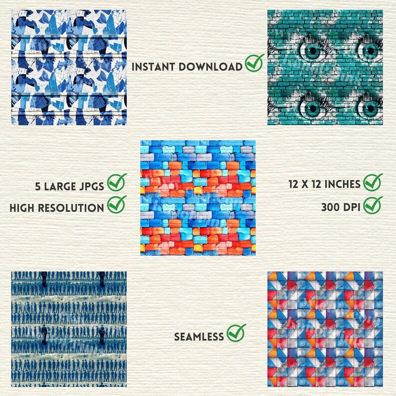 Street Art Patterns, Graffiti Patterns, London Graffiti Digital Paper ...