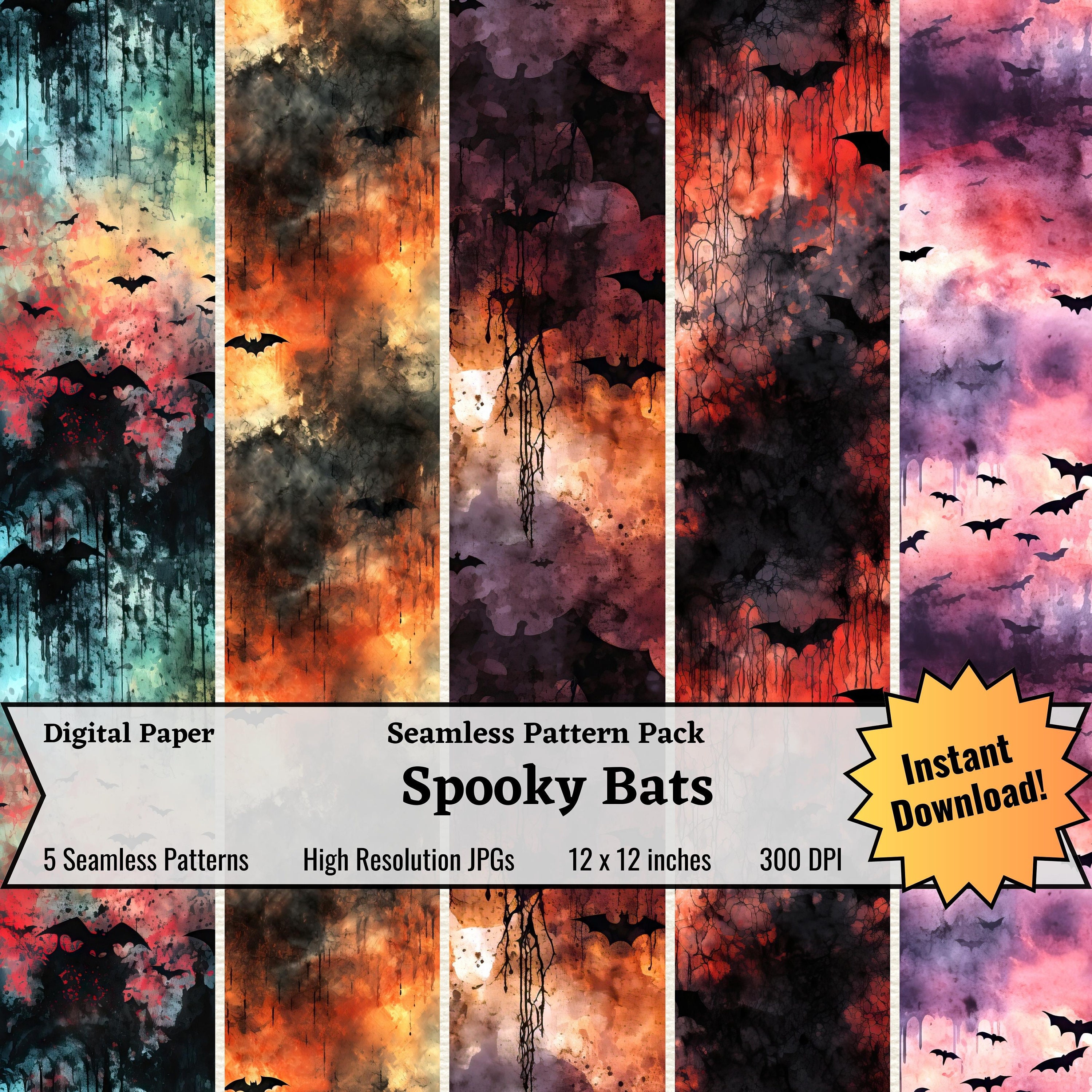 Spooky Bat Patterns, Fun Bat Patterns, Halloween Bats Patterns, Scary ...
