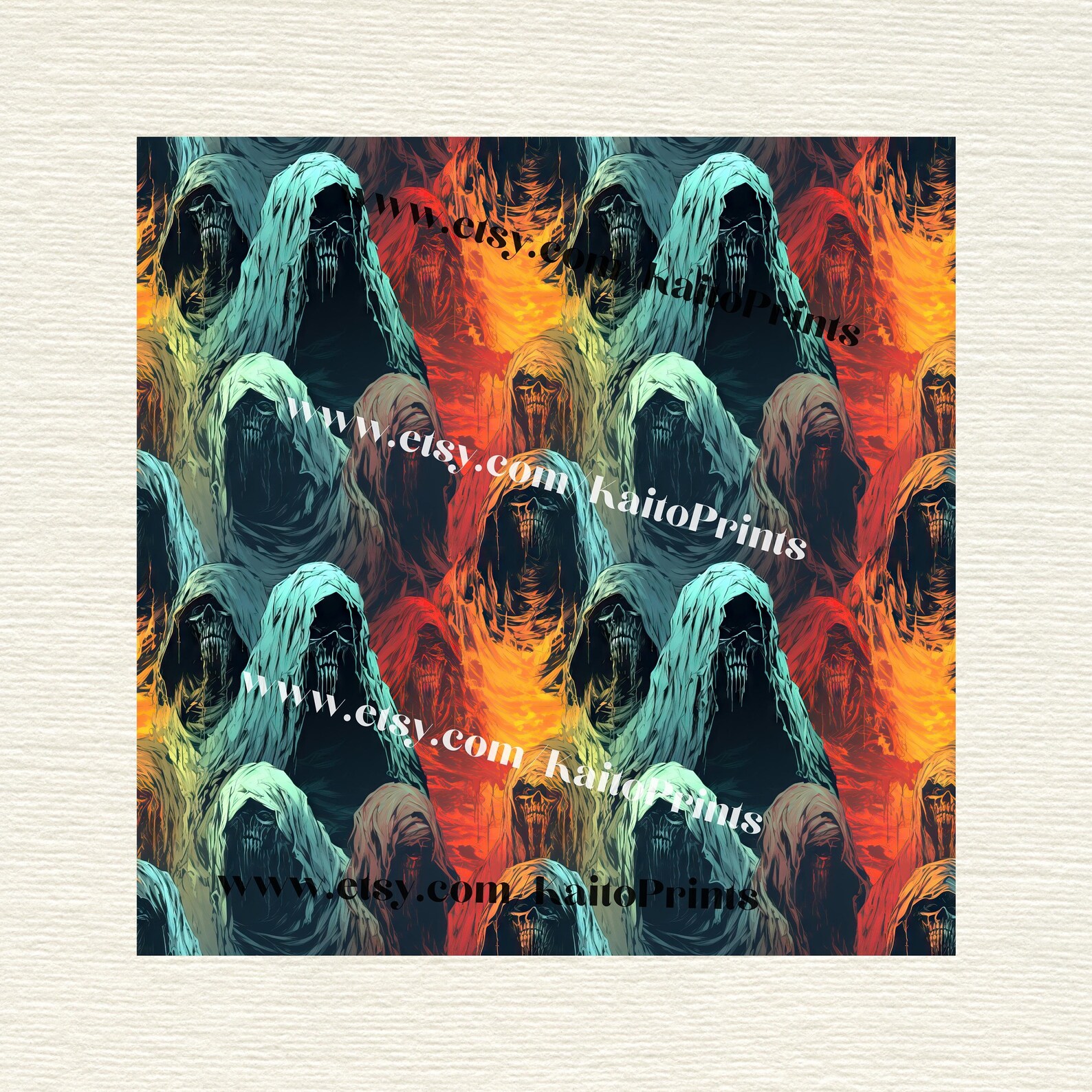 Horror Cult Patterns, Fun Halloween Zombie Pattern, Scary Movie ...