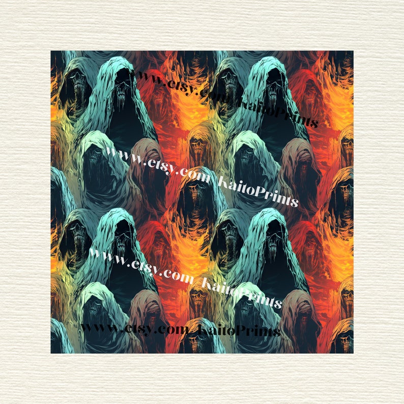 Horror Cult Patterns, Fun Halloween Zombie Pattern, Scary Movie ...