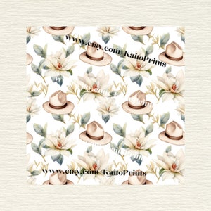Magnolia Cowboys Digital Paper Seamless Cowboy Patterns Cute - Etsy