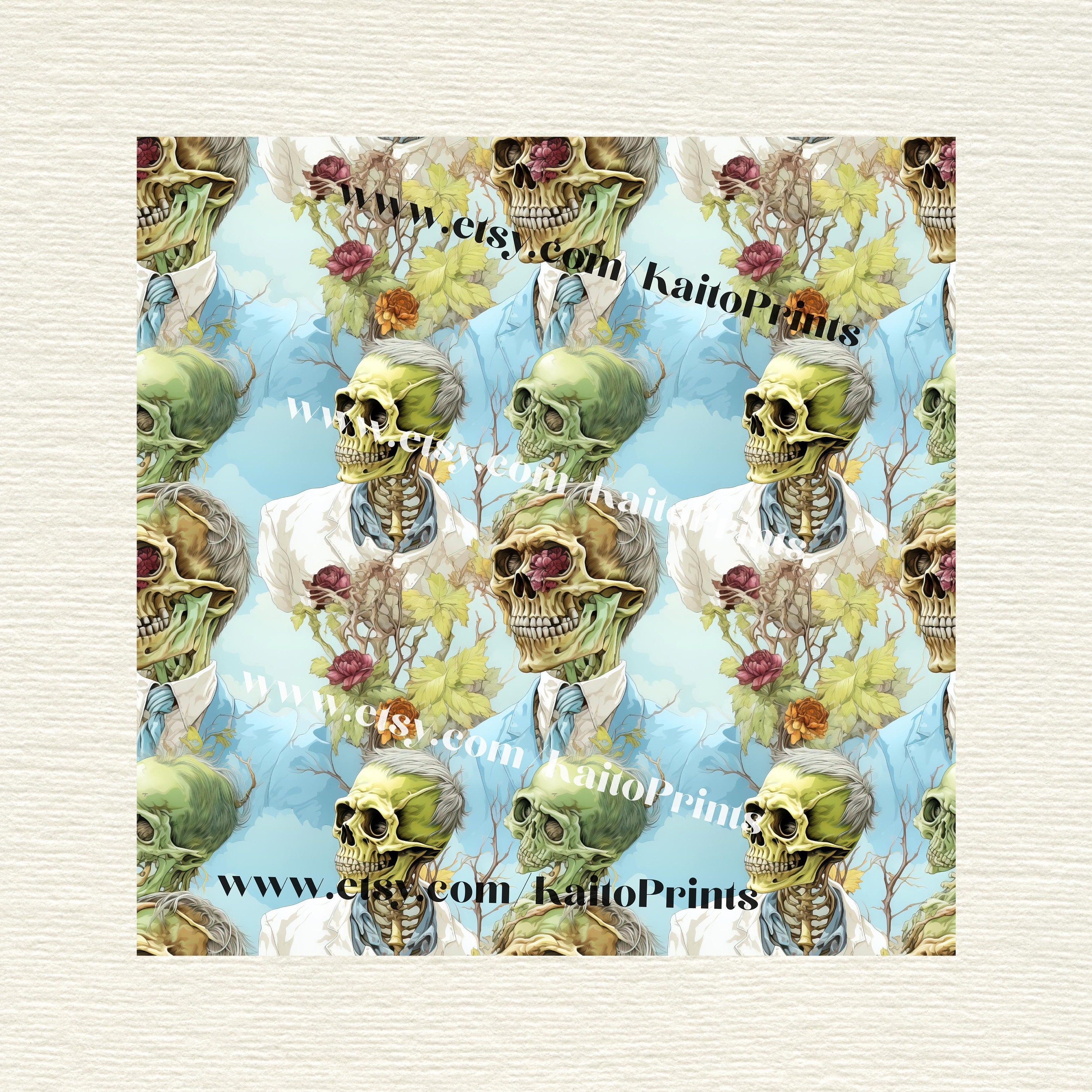 Ghoul Party Patterns, Fun Halloween Zombie Pattern, Horror Zombie ...