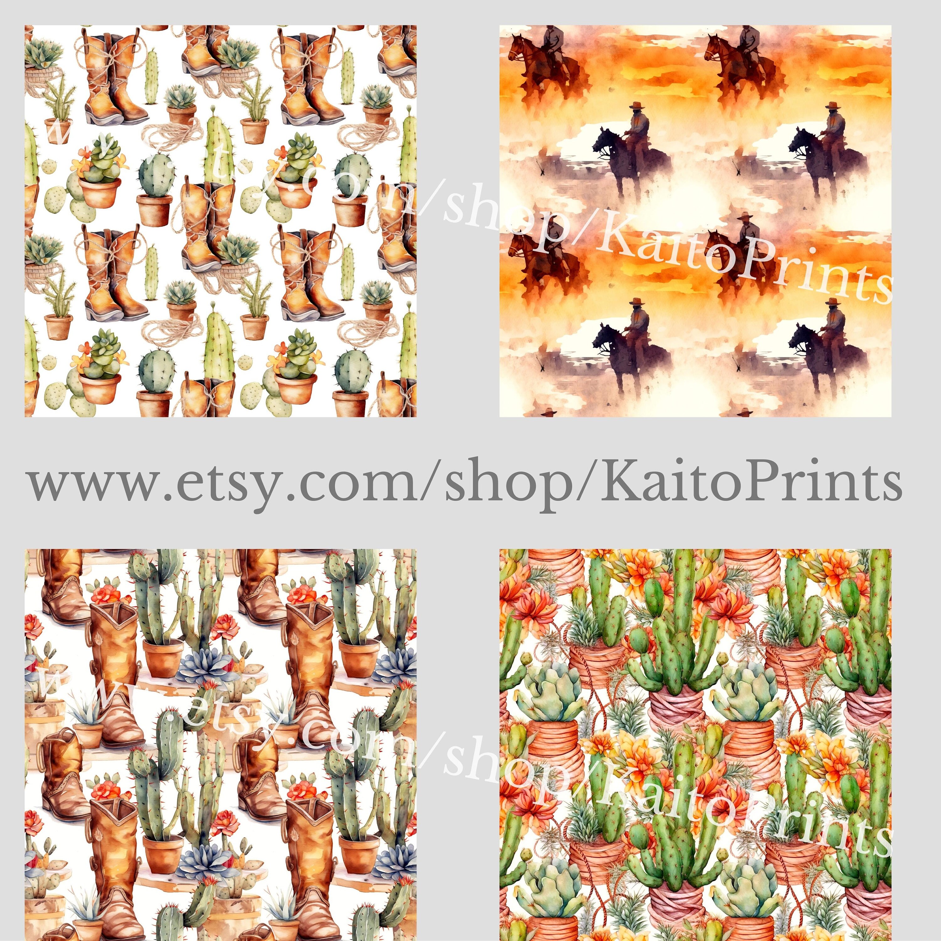 Western Digital Paper, Seamless Western Patterns, Cowboy Seamless ...