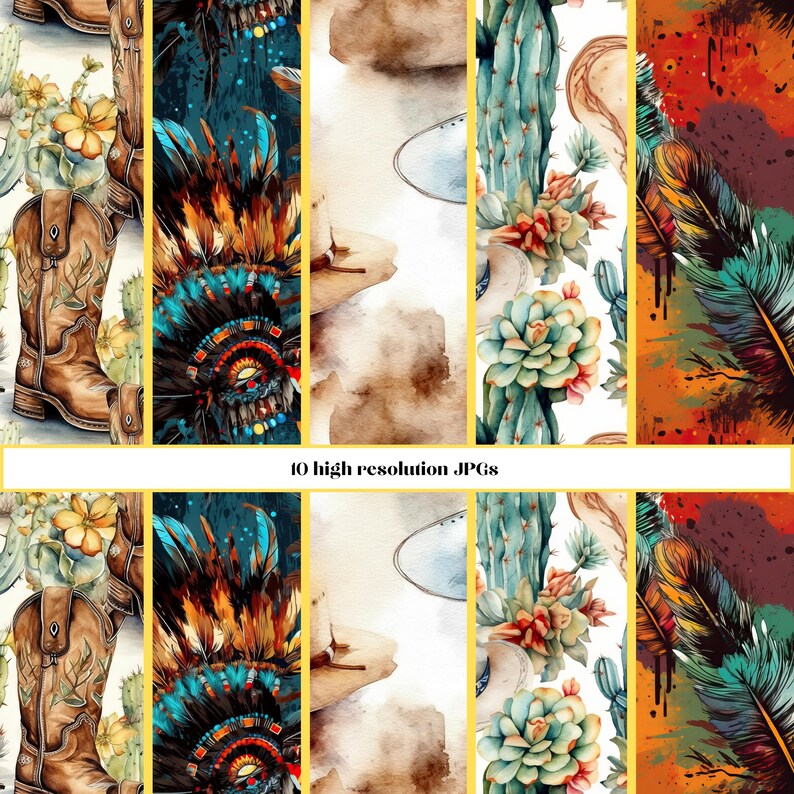 Western Digital Paper, Seamless Western Patterns, Cowboy Seamless ...