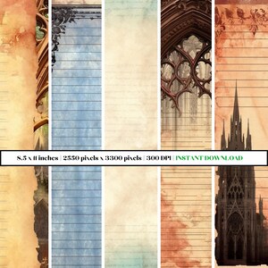 Gothic Cathedral Junk Journal Pack, Shabby Gothic Journal Sheets ...