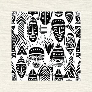 African Masks Pattern, Abstract African Patterns, African Tribal ...