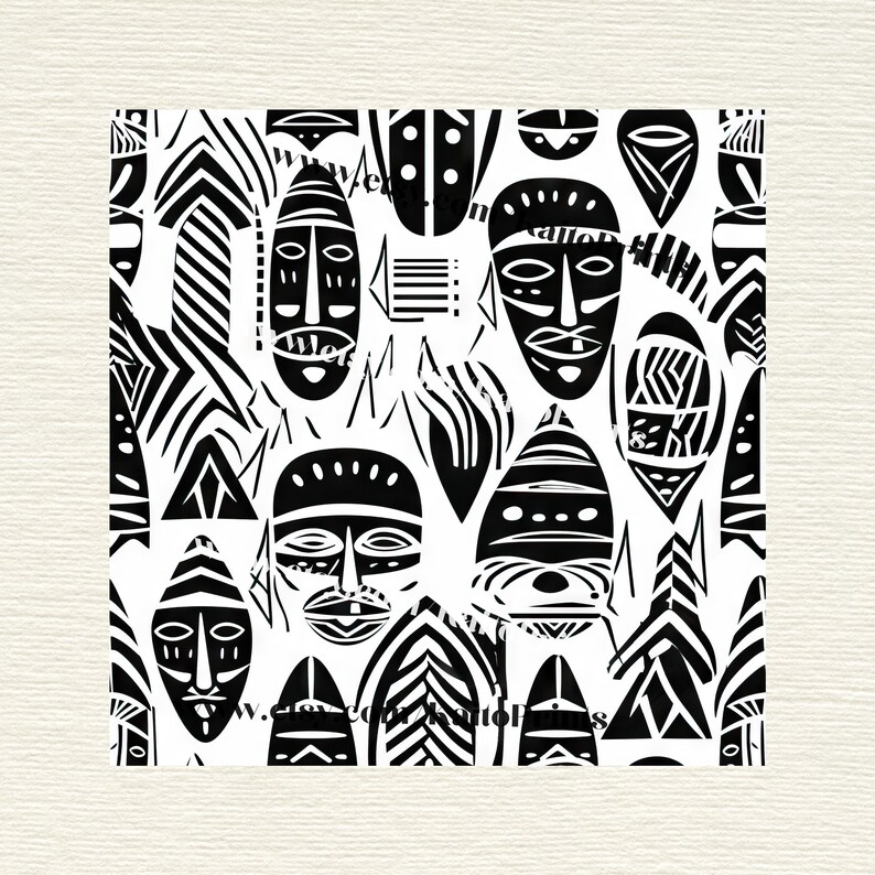 African Masks Pattern, Abstract African Patterns, African Tribal ...