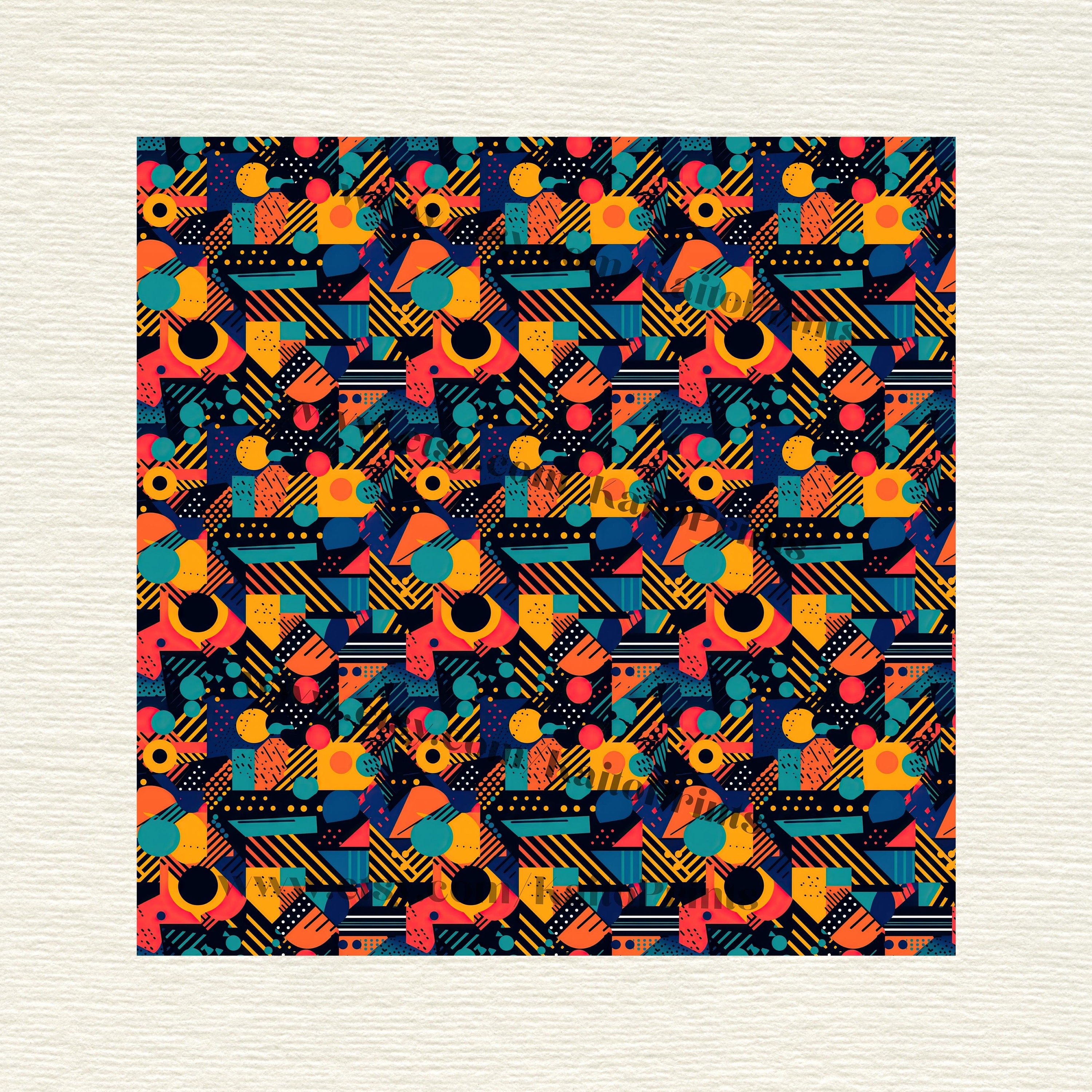 90s Kid Digital Paper, Seamless 90s Patterns, Colorful Abstract 90s ...