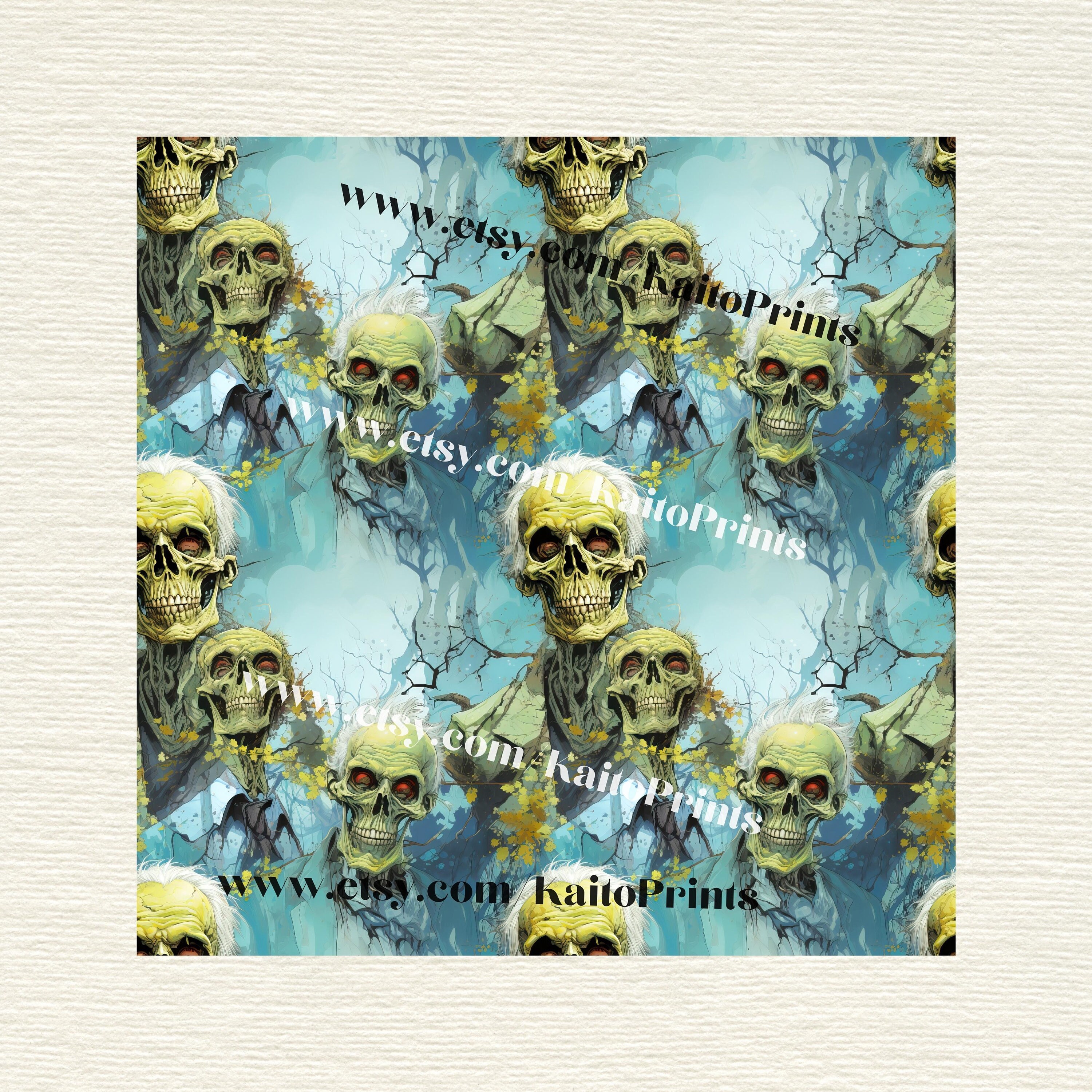 Ghoul Party Patterns, Fun Halloween Zombie Pattern, Horror Zombie ...