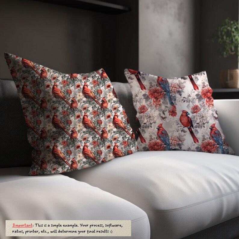 Vintage Chic Cardinal Patterns, Seamless Chic Patterns, Vintage Bird ...