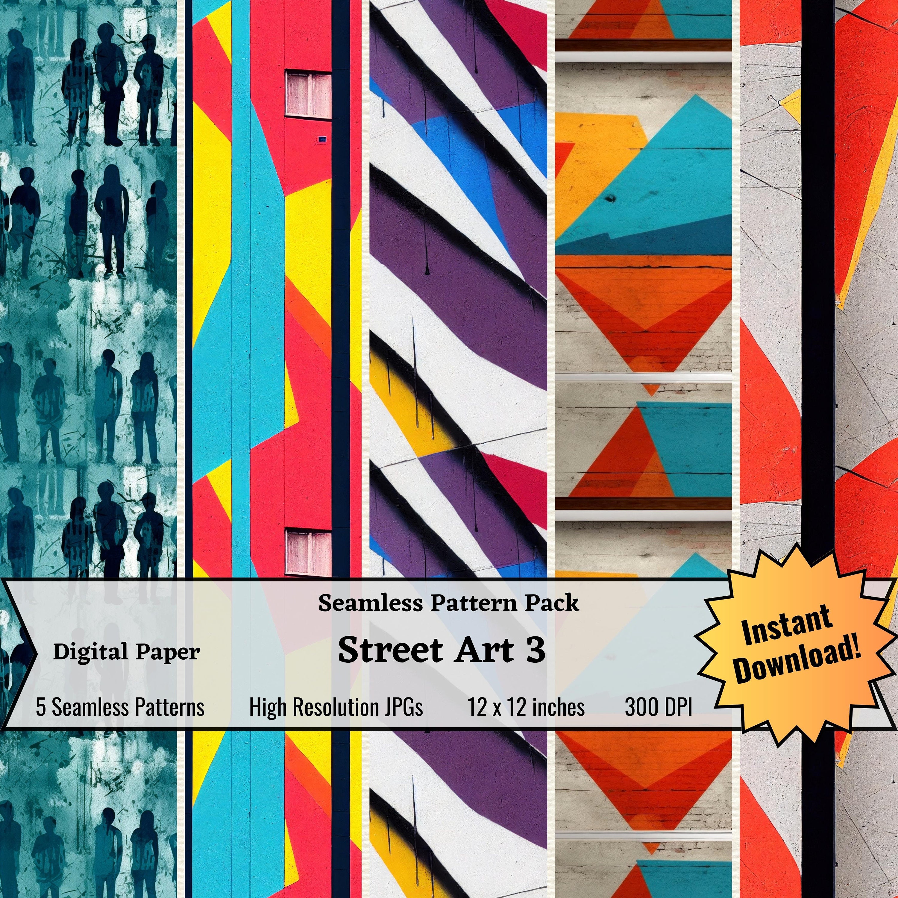 Street Art Patterns, Graffiti Patterns, London Graffiti Digital Paper ...