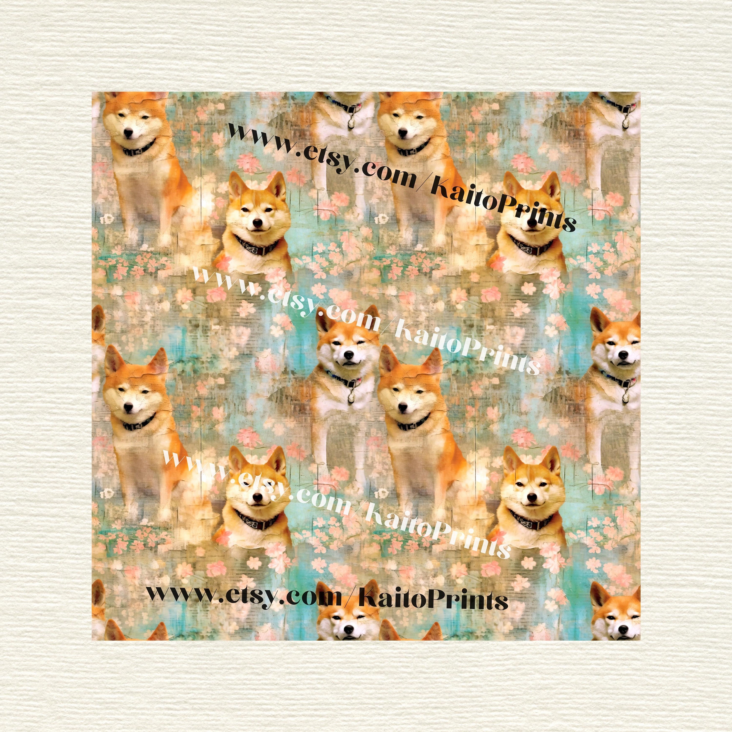 Vintage Shiba Inu Patterns, Chic Shiba Inu Patterns, Cute Shiba ...