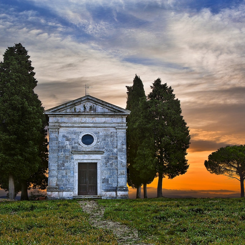 Tuscany Sunrise Canvas - Etsy