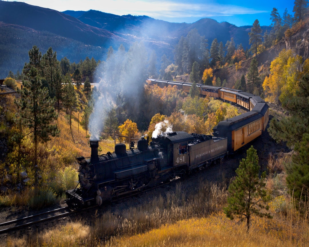 Durango and Silverton Narrow-gauge Train in Fall Colors - Etsy