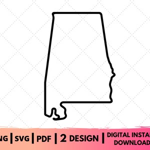 Alabama Svg | Alabama Png | Alabama Vector | Alabama State Outline ...