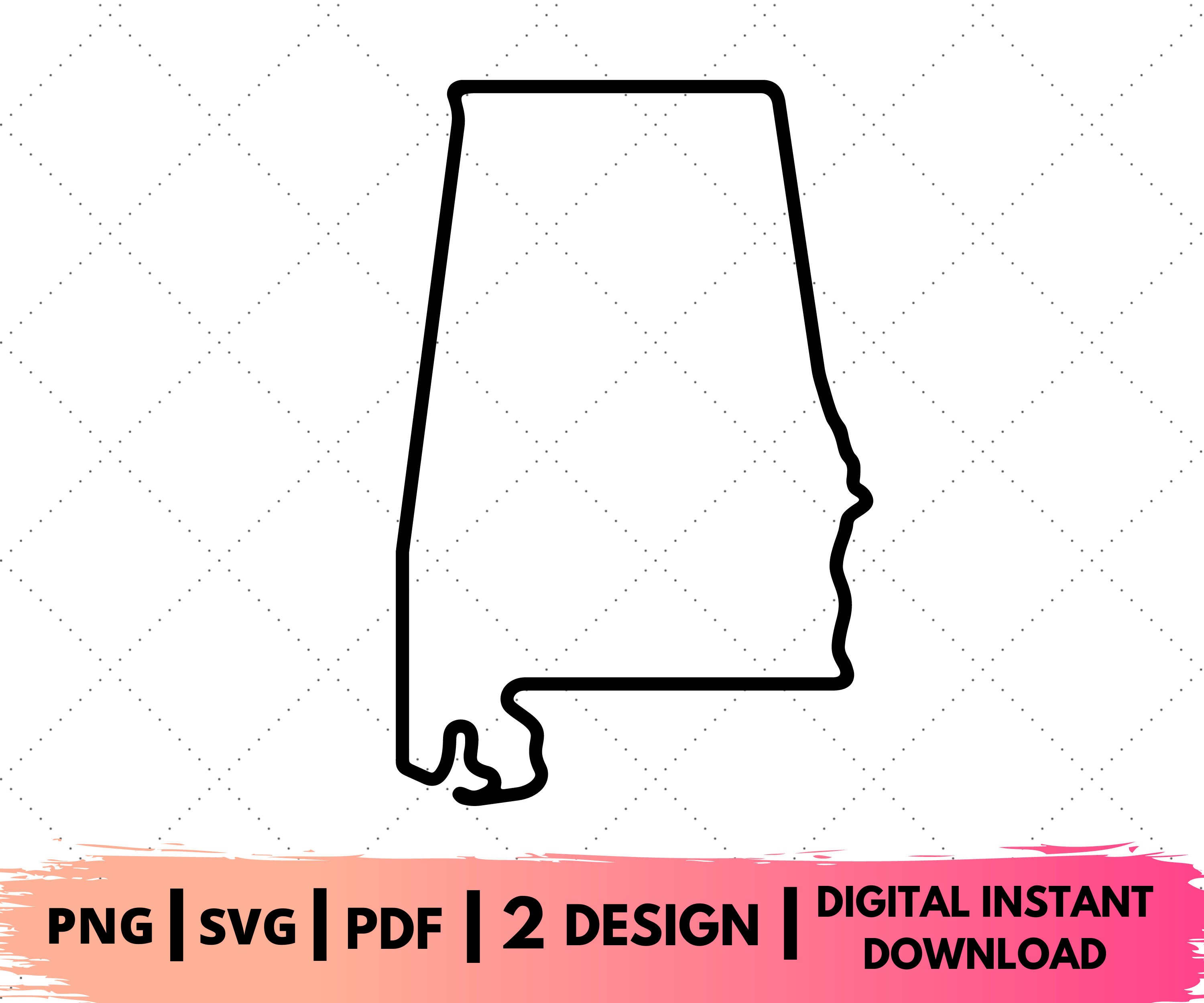 Alabama Svg Alabama Png Alabama Vector Alabama State Outline Alabama ...