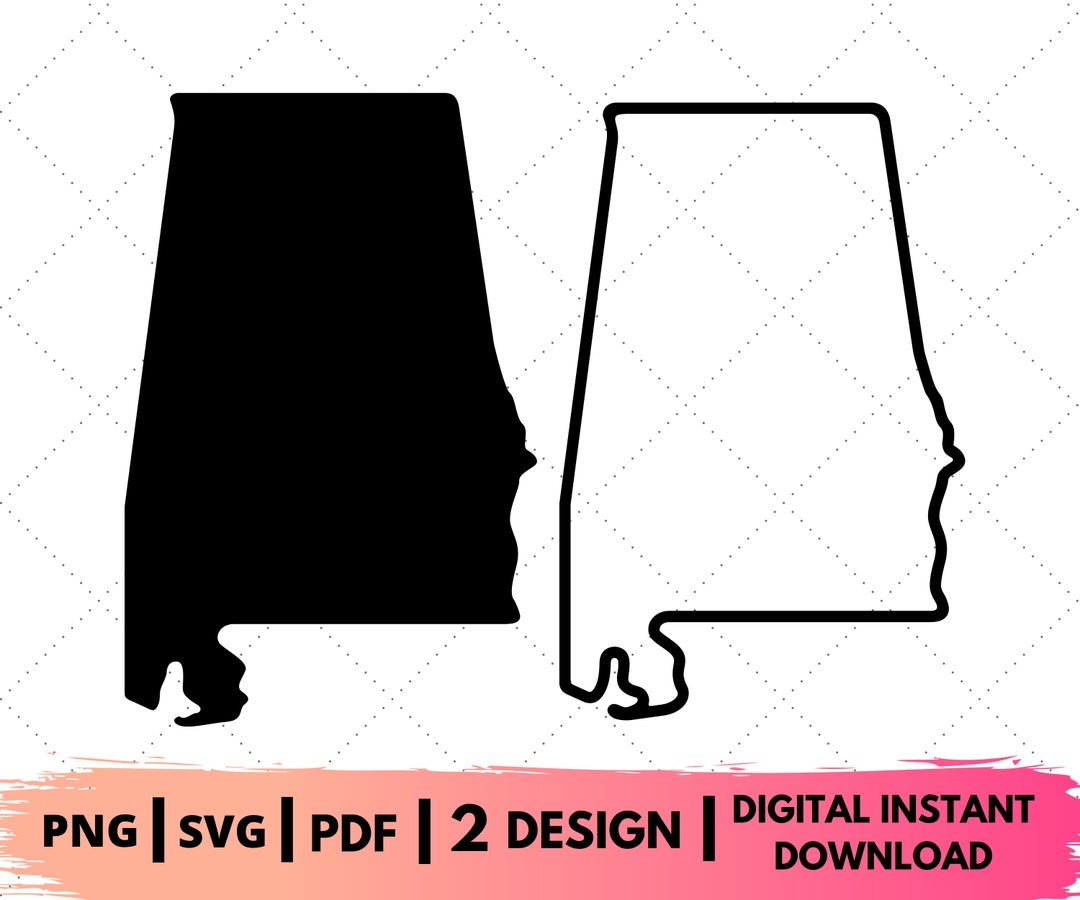 Alabama Svg | Alabama Png | Alabama Vector | Alabama State Outline ...