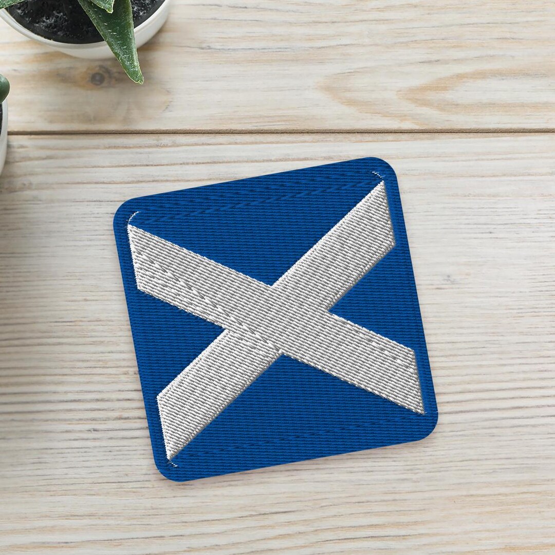 Scottish Square Embroidered Patch, Scottish Embroidery, Scottish ...