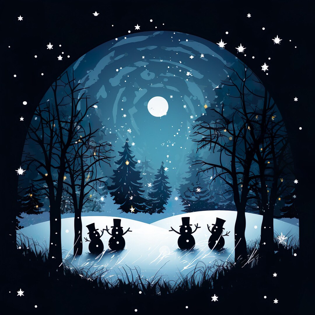 Christmas Card Scene SVG PNG JGP Instant Digital Download Handmade ...