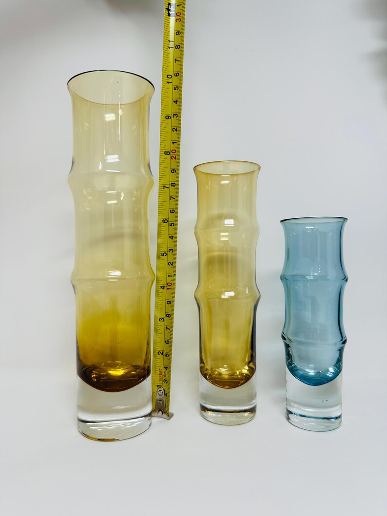 Vintage Bambu Art Glass Vase by Bo Borgström, Åseda Glasbruk - Etsy