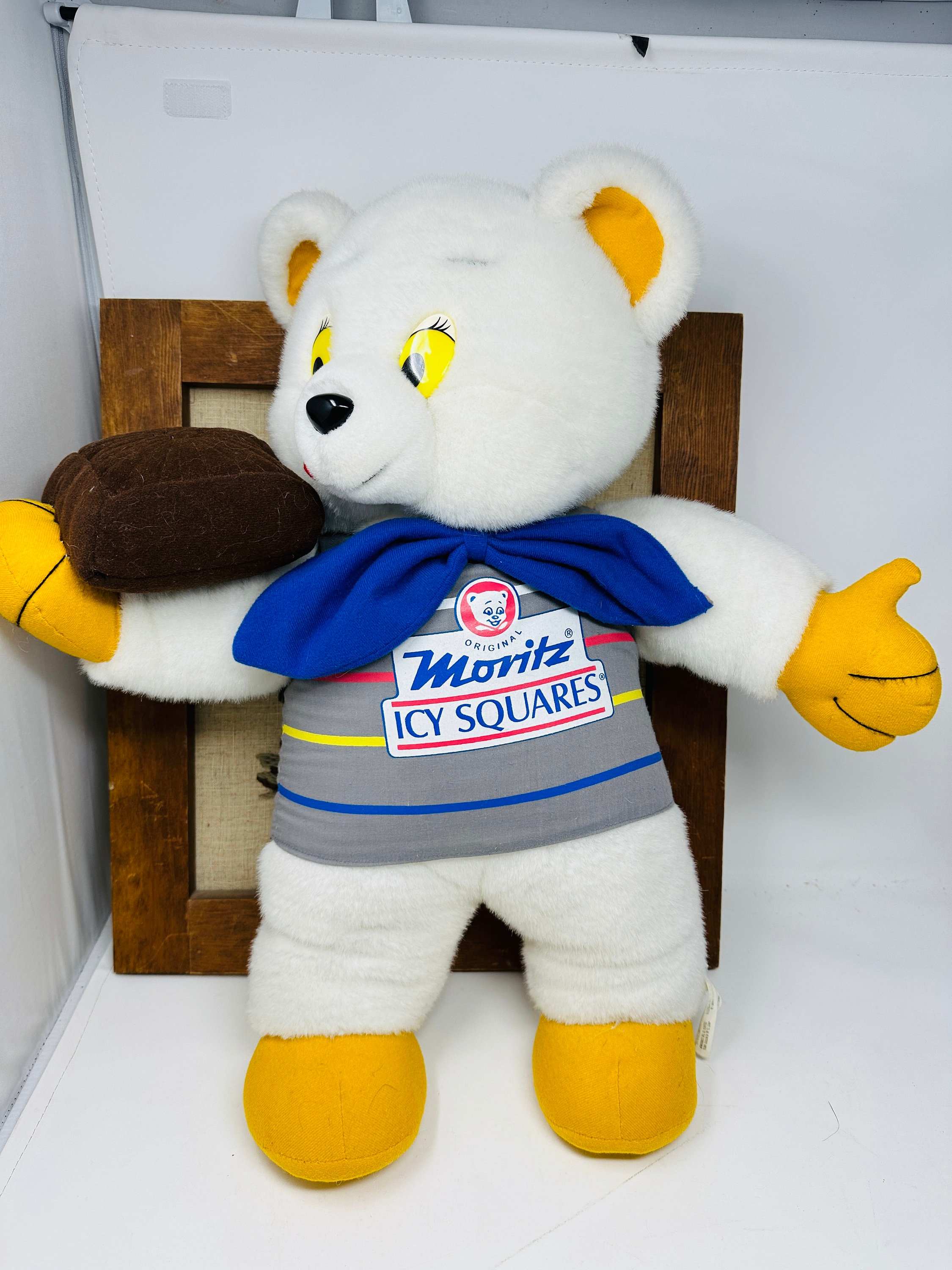 RARE Original Moritz Icy Squares Stuffed Bear Plush. LARGE Plush Toy ...