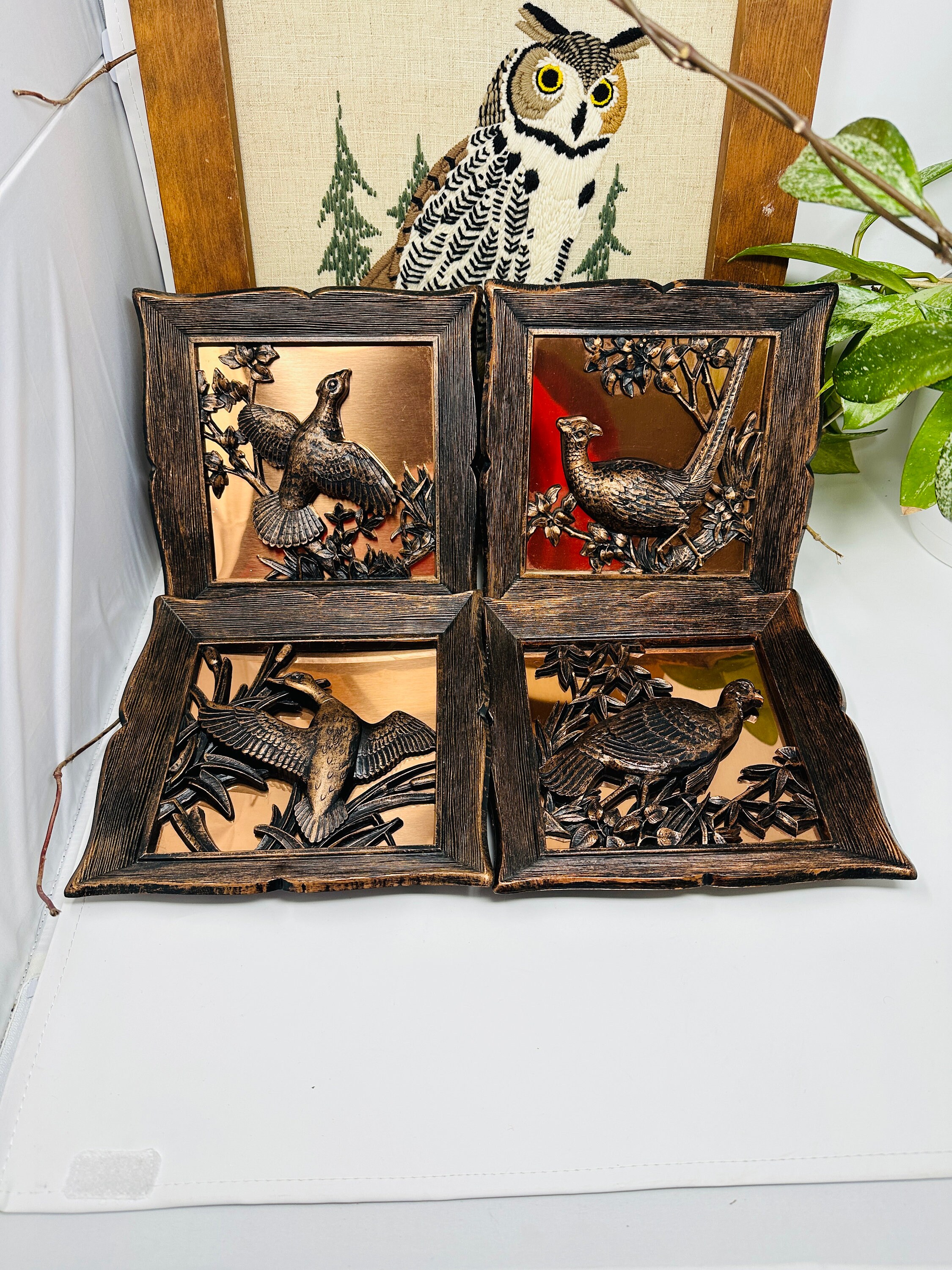 Coppercraft Guild Game Bird Copper Wall Plaques Set of 4 - Etsy