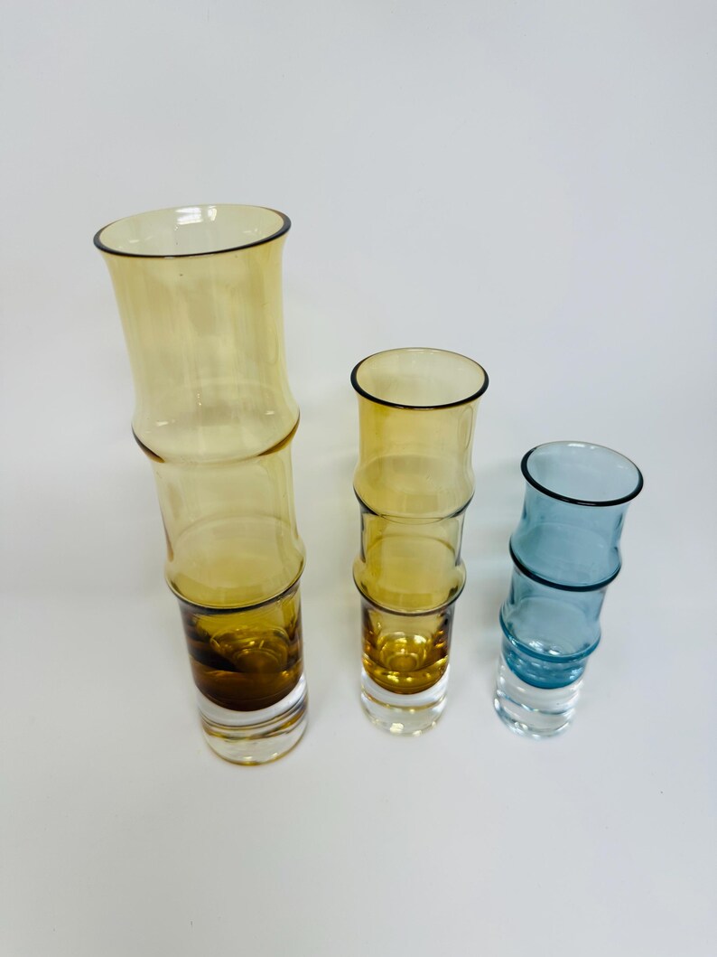 Vintage Bambu Art Glass Vase by Bo Borgström, Åseda Glasbruk - Etsy