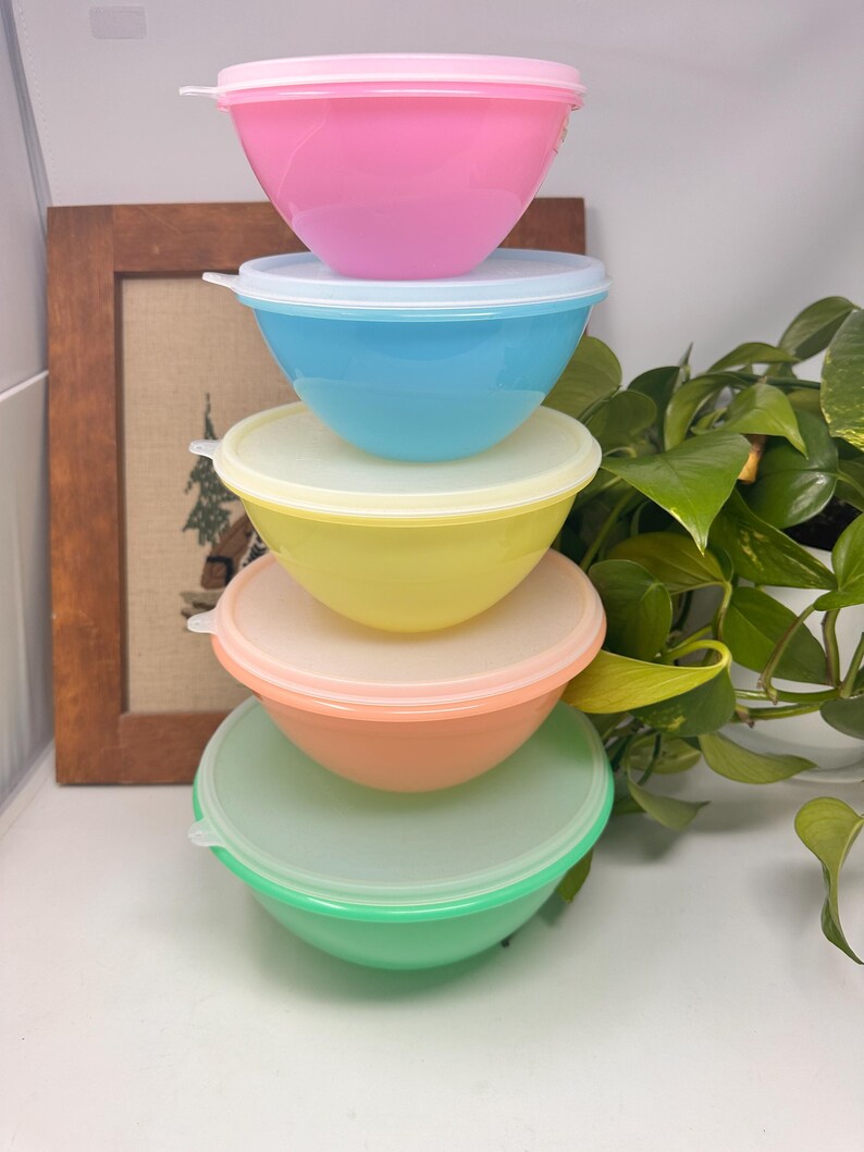 New Old Stock Vintage Tupperware Wonderlier Pastel Set 1960s - Etsy