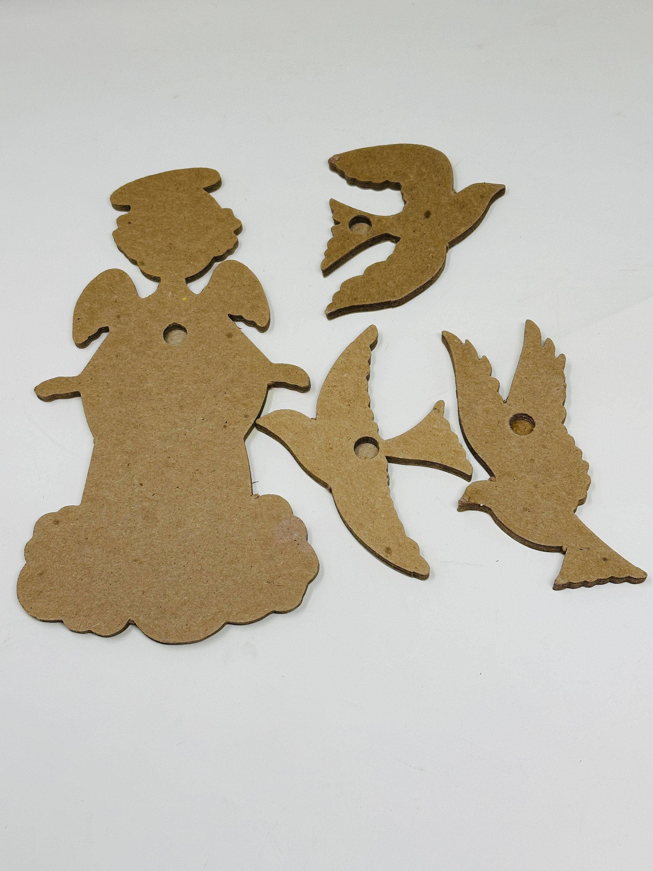1958 Dolly Toy Co Angel and Doves Wooden Wall Decoration, Nursery Wall ...
