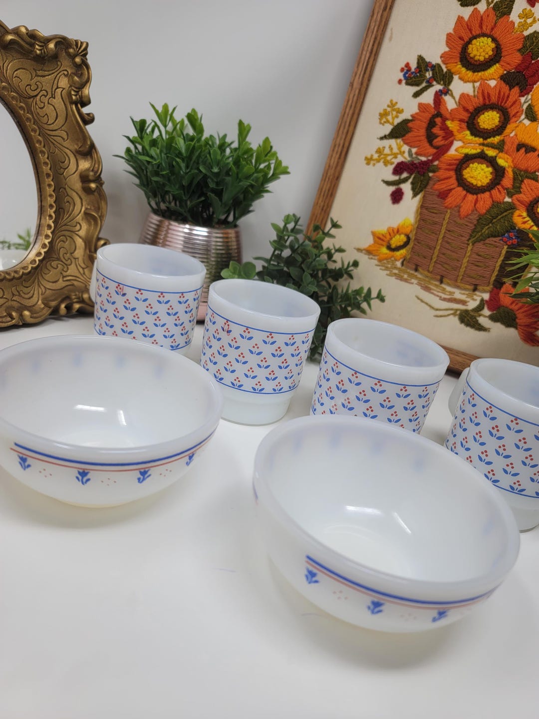 Vintage Termocrisa Bowl & Cup Set - Etsy