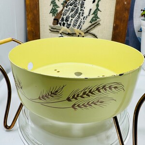 Rare PYREX 595 Copper Yellow Casserole, Mid Century Wheat Design ...