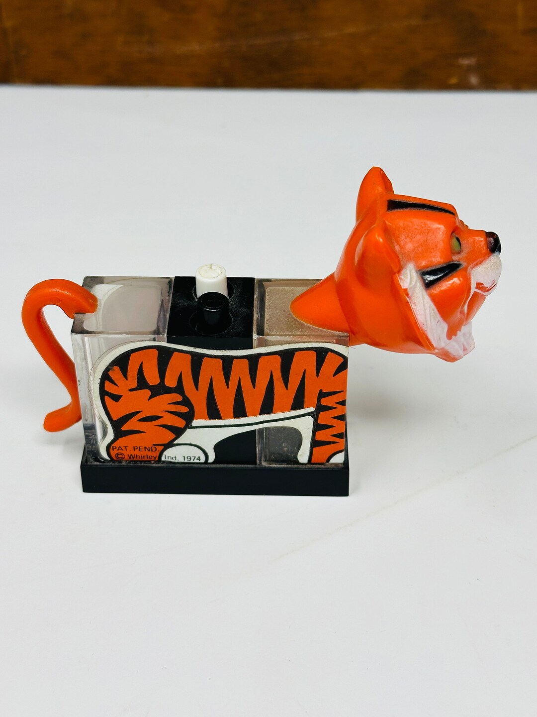 Vintage Whirley Tiger Salt and Pepper Combined Shaker - Tiger - Orange ...