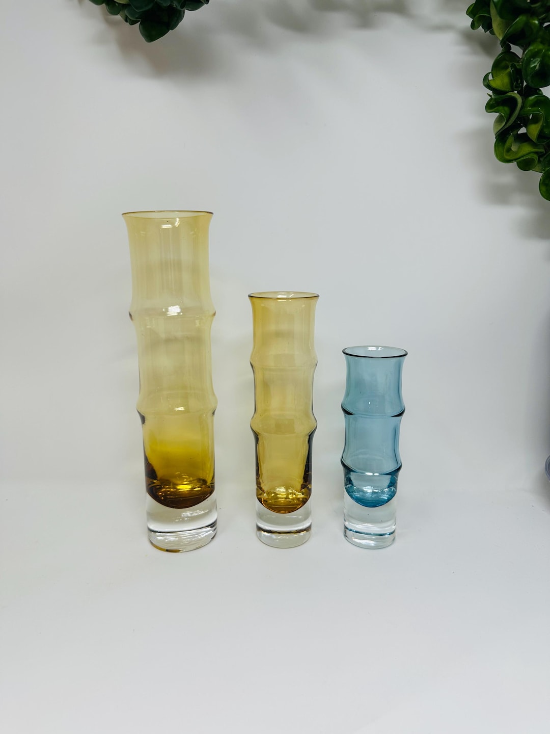Vintage Bambu Art Glass Vase by Bo Borgström, Åseda Glasbruk - Etsy