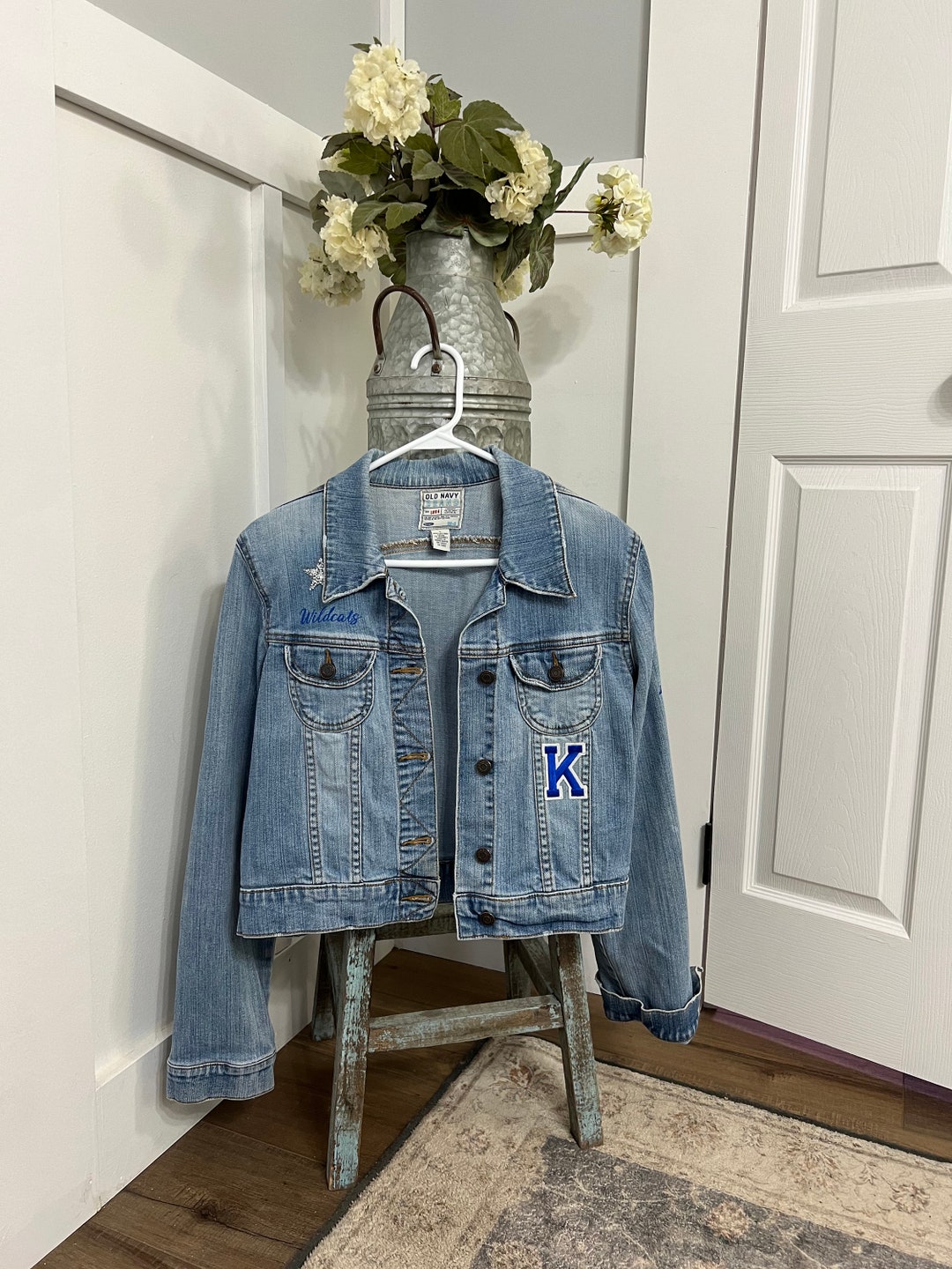 Upcycled Vintage Denim University of Kentucky Wildcats Jacket Size ...