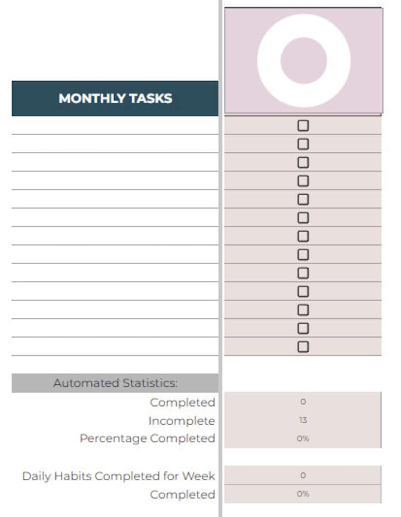 Task Tracker for Daily, Weekly, Monthly & Quarterly Goals - Etsy