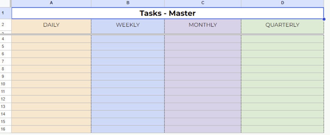 Task Tracker for Daily, Weekly, Monthly & Quarterly Goals - Etsy