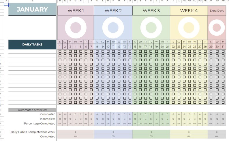 Task Tracker for Daily, Weekly, Monthly & Quarterly Goals - Etsy
