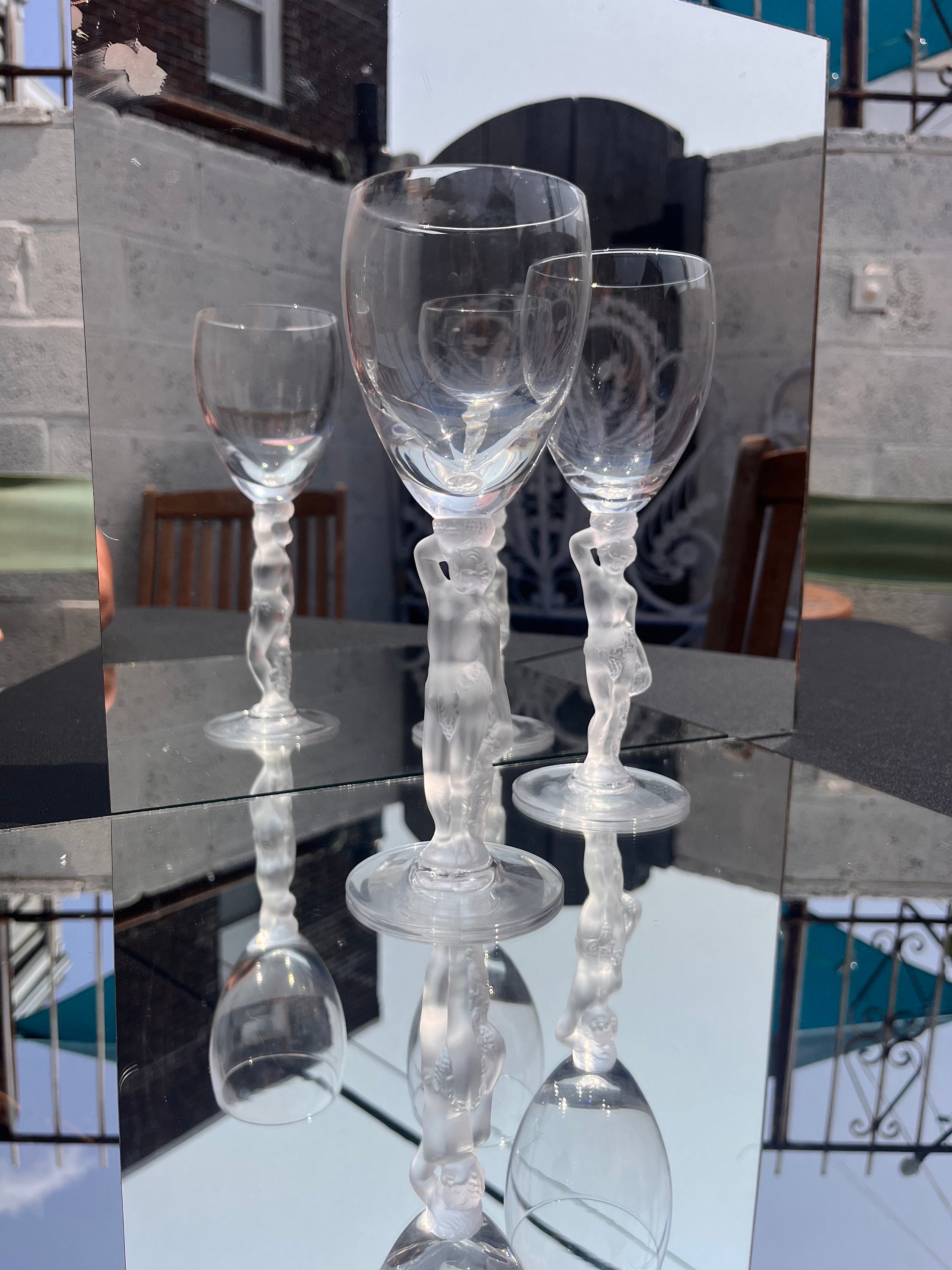 Vintage Bayel Crystal Wine Glasses in Cigar Box - Etsy