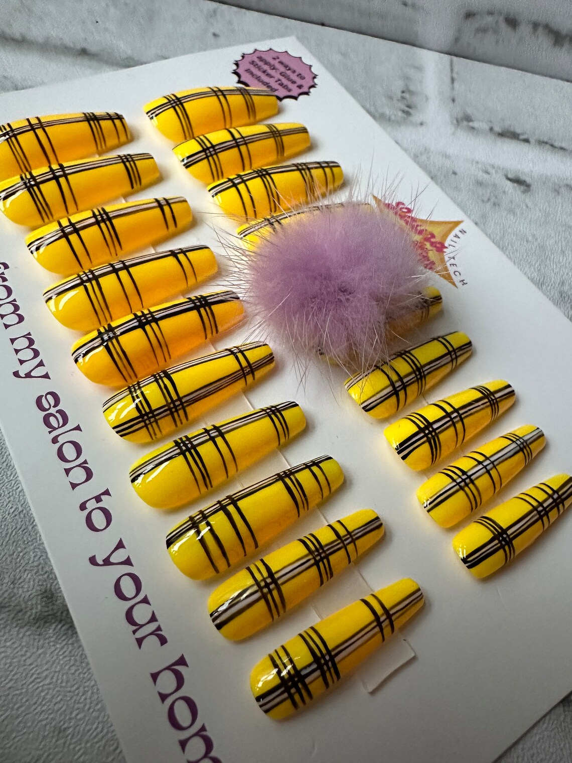 Clueless Inspired Press on Nails / Hand Painted Nails, False Nails ...